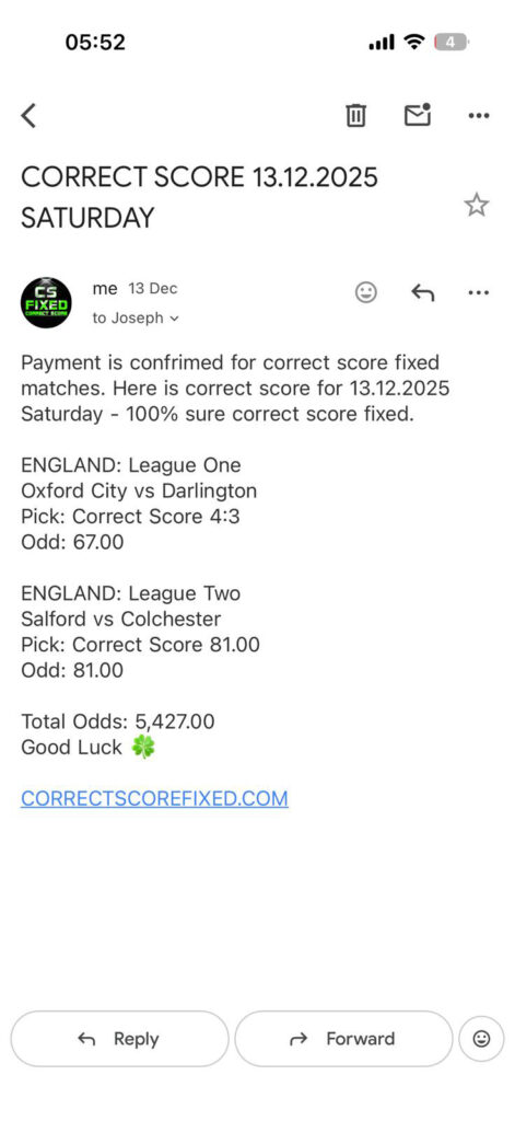 CORRECT SCORE FIXED MATCHES 100% SURE - Fixed Match, Correct Score ...