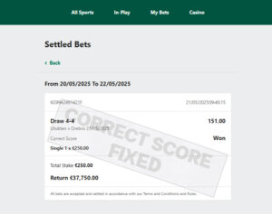 CORRECT SCORE FIXED MATCHES 100% SURE - Fixed Match, Correct Score ...