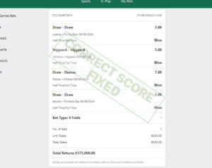 CORRECT SCORE FIXED MATCHES 100% SURE - Fixed Match, Correct Score ...